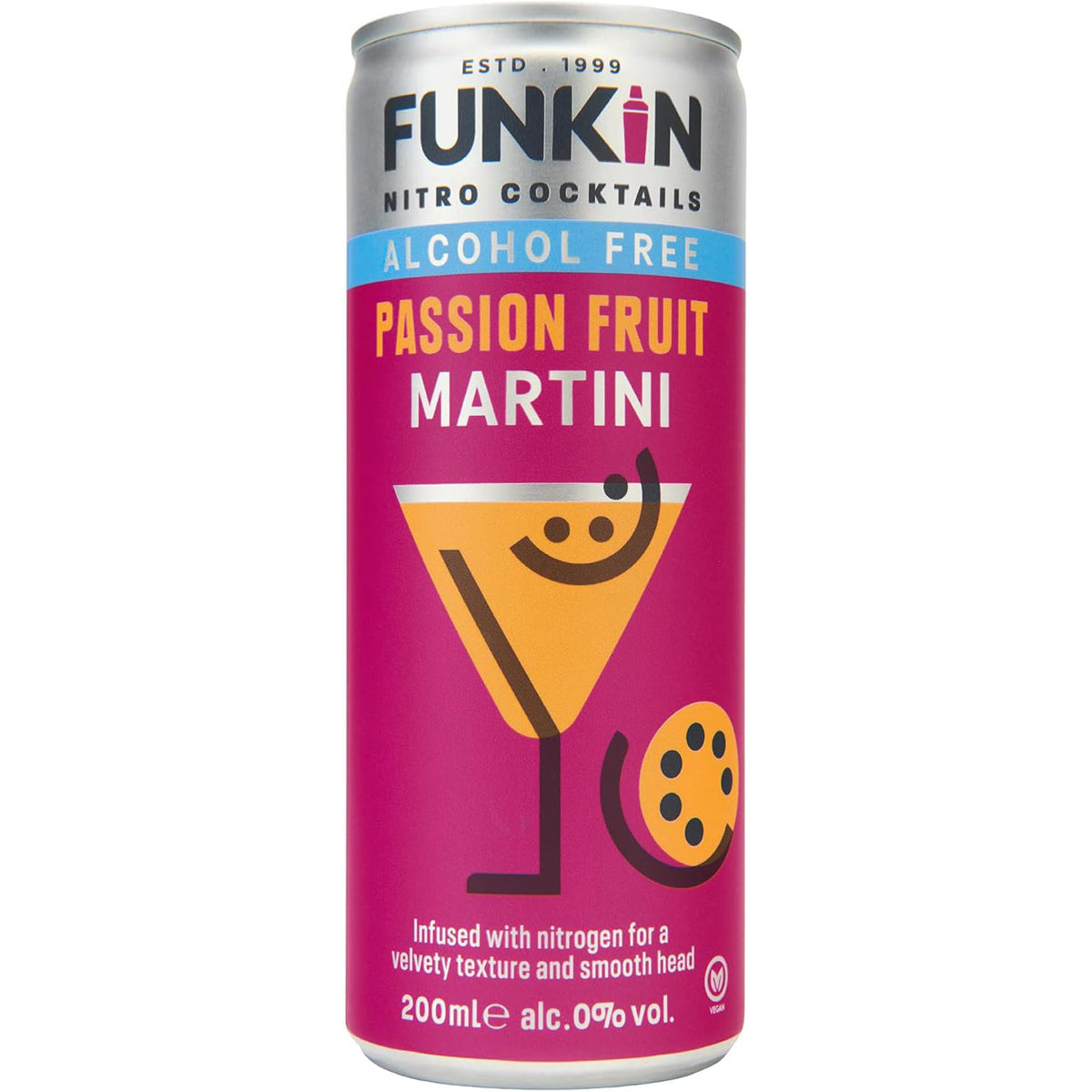FUNKIN ALCO FREE PASSIONFRUIT MARTINI 0% 200ML | FUNKIN – Drinks Inc.