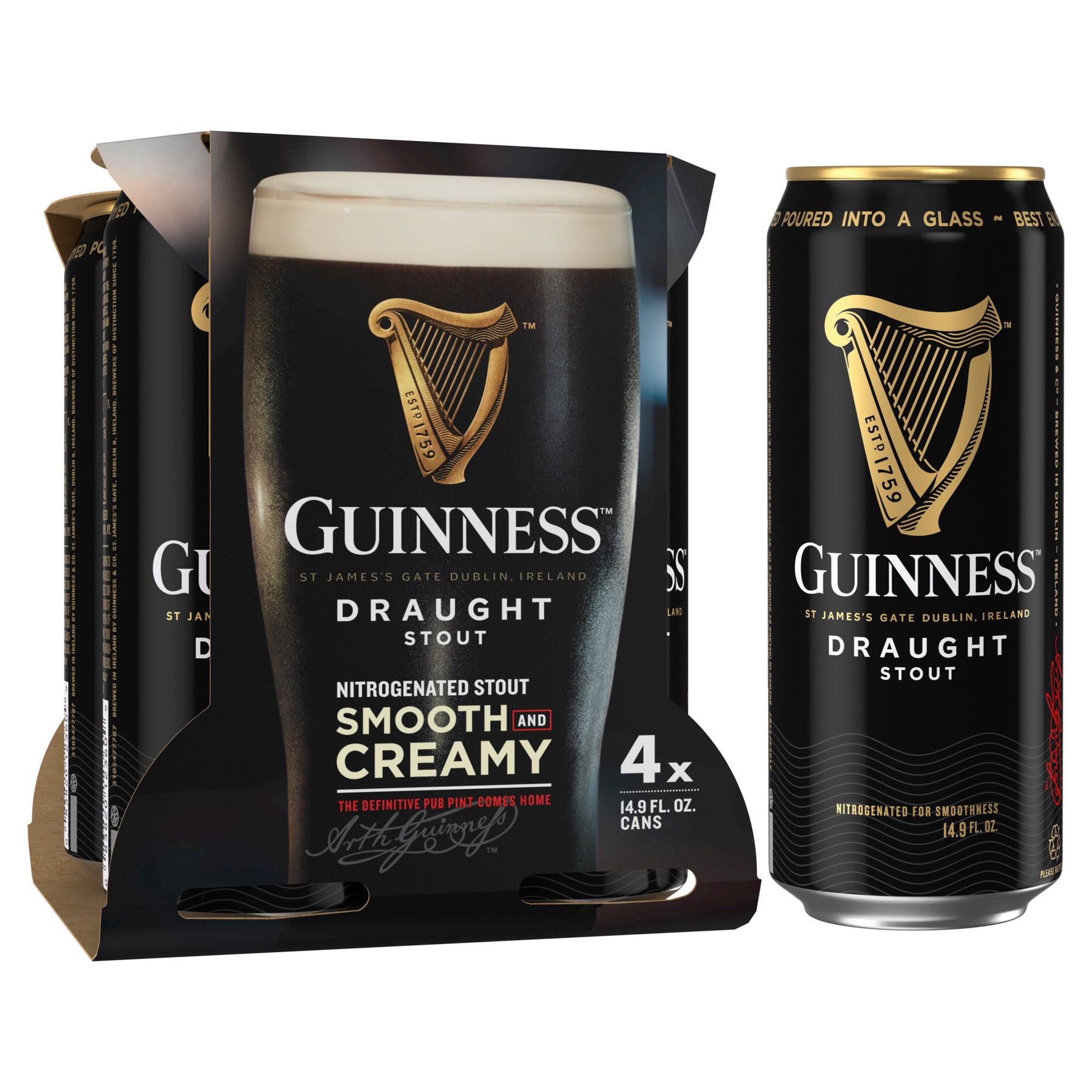 GUINNESS CANS DRAUGHT 4PK 440ML | GUINNESS – Drinks Inc.